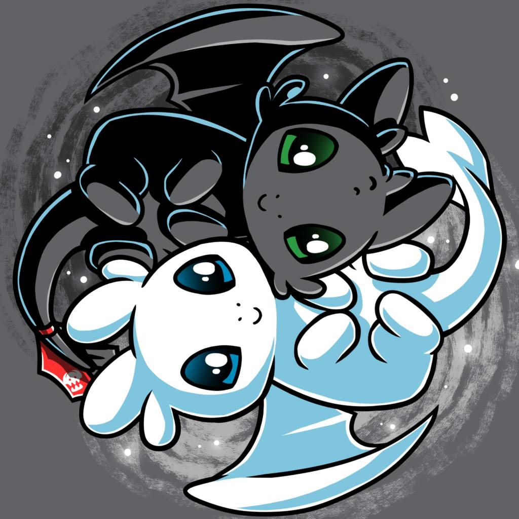 Light Fury and Night Fury shirt from Tee Turtle - Daily Shirts